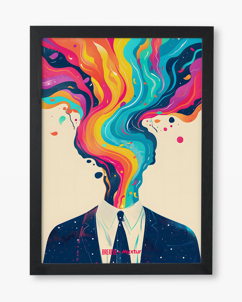 Colour Cascade Art Poster – Myxtur