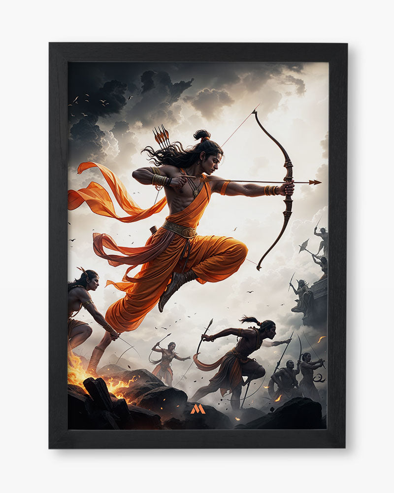 Warrior Prince Lord Ram Art Poster – Myxtur