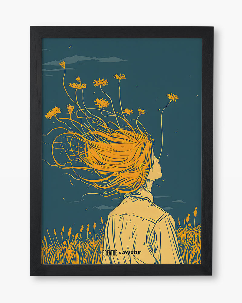 Golden Cascade Art Poster – Myxtur