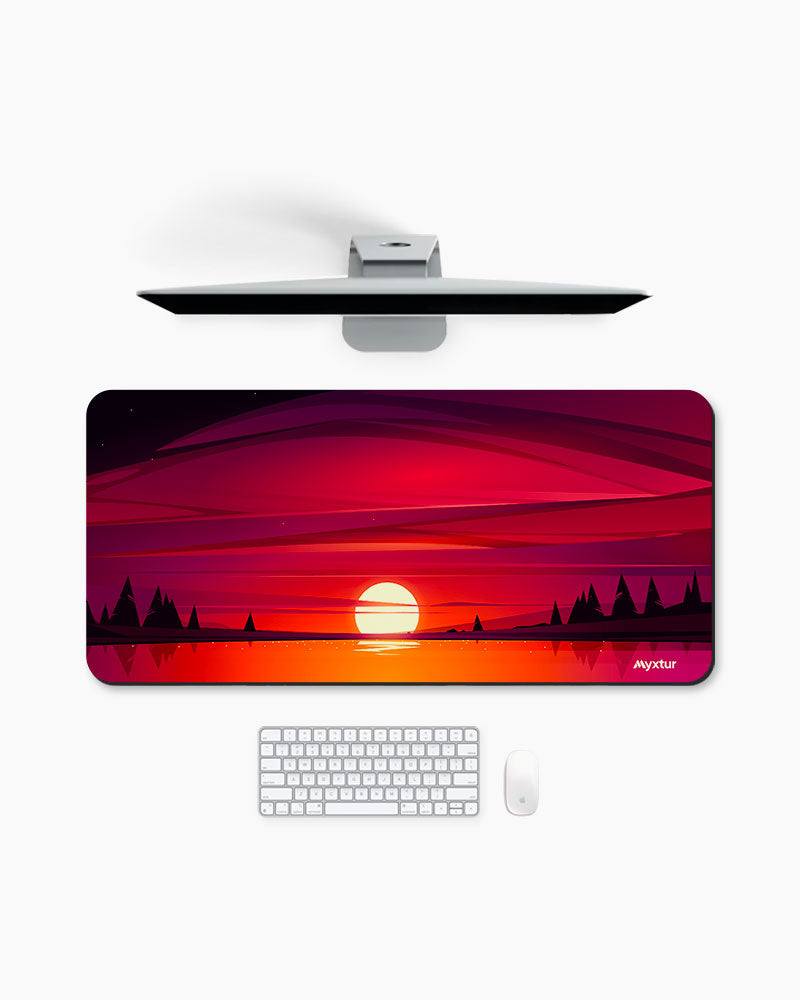 Fiery Sunset Gaming Desk Mat – Myxtur
