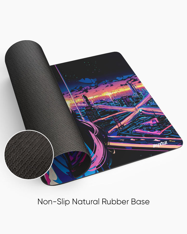 Neon Nights Maiden Gaming Desk Mat – Myxtur