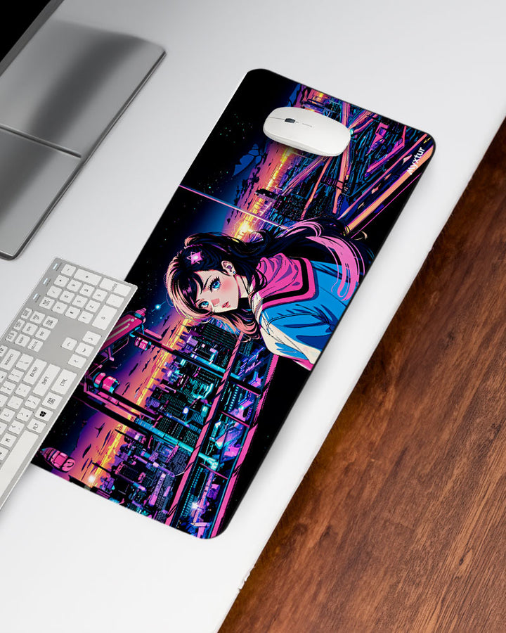 Neon Nights Maiden Gaming Desk Mat – Myxtur
