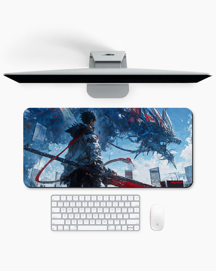 Cyberpunk Mecha Dragon Gaming Desk Mat – Myxtur
