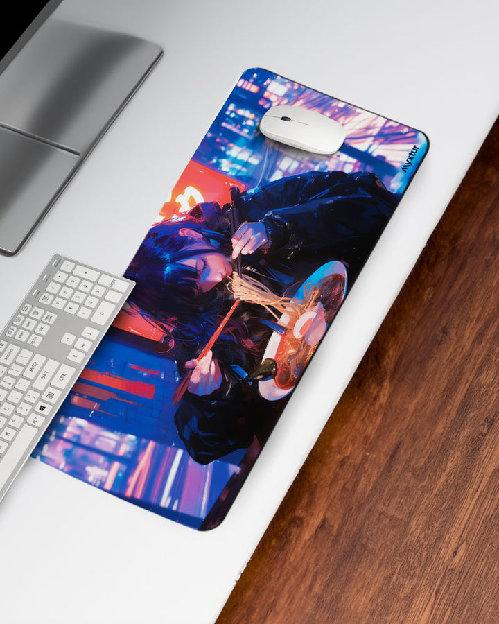 Cyberpunk Ramen Girl Gaming Desk Mat – Myxtur