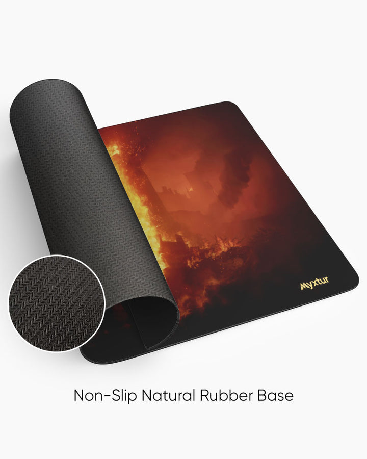 Flamebound Sentinel Gaming Desk Mat – Myxtur