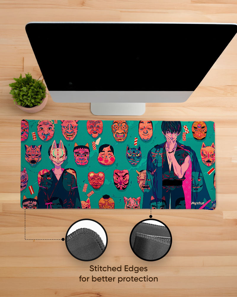 Oni Warrior Mask Gaming Desk Mat – Myxtur