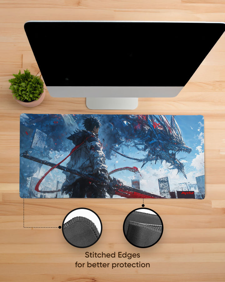 Cyberpunk Mecha Dragon Gaming Desk Mat – Myxtur