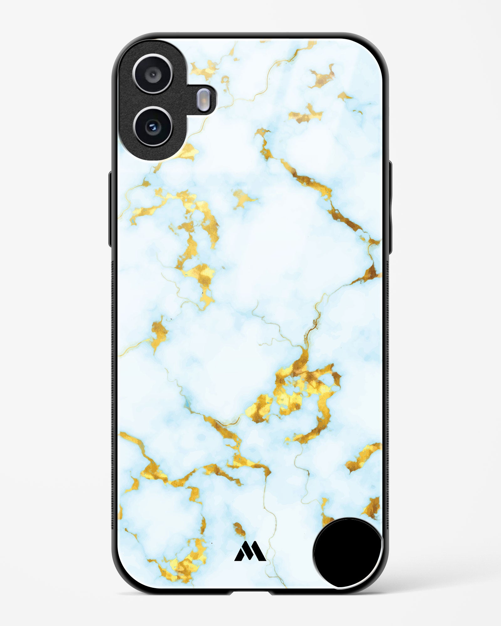 White Gold Marble Nothing Glass Case – Myxtur