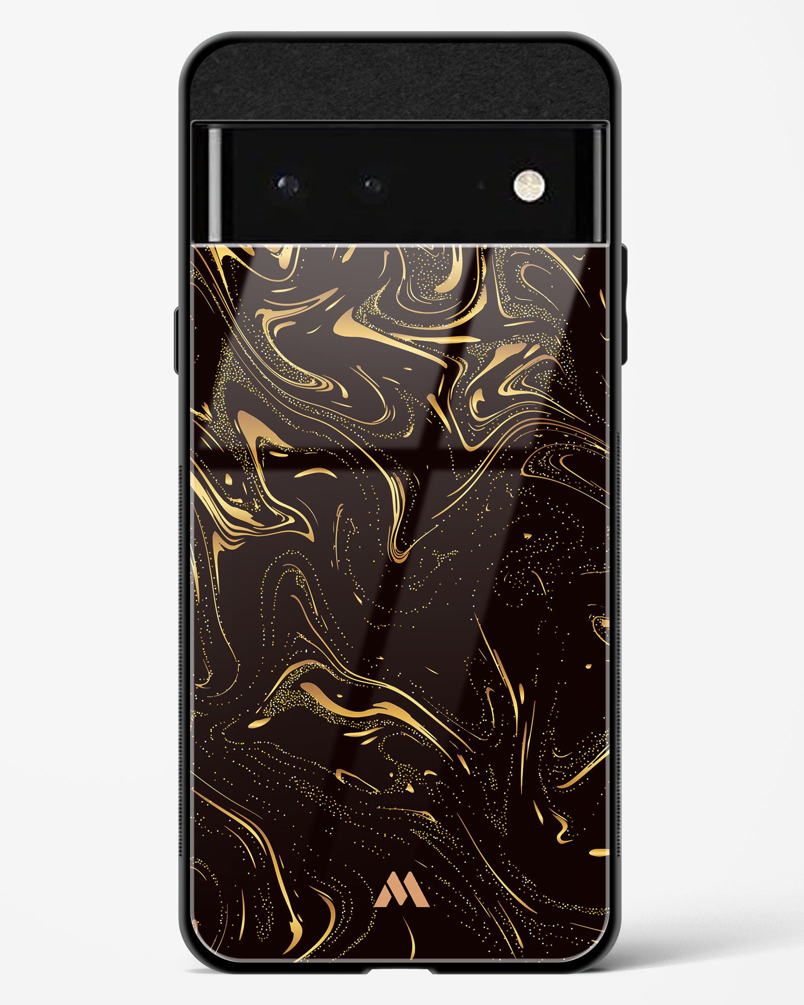 Black Gold Marble Pixel Glass Case – Myxtur