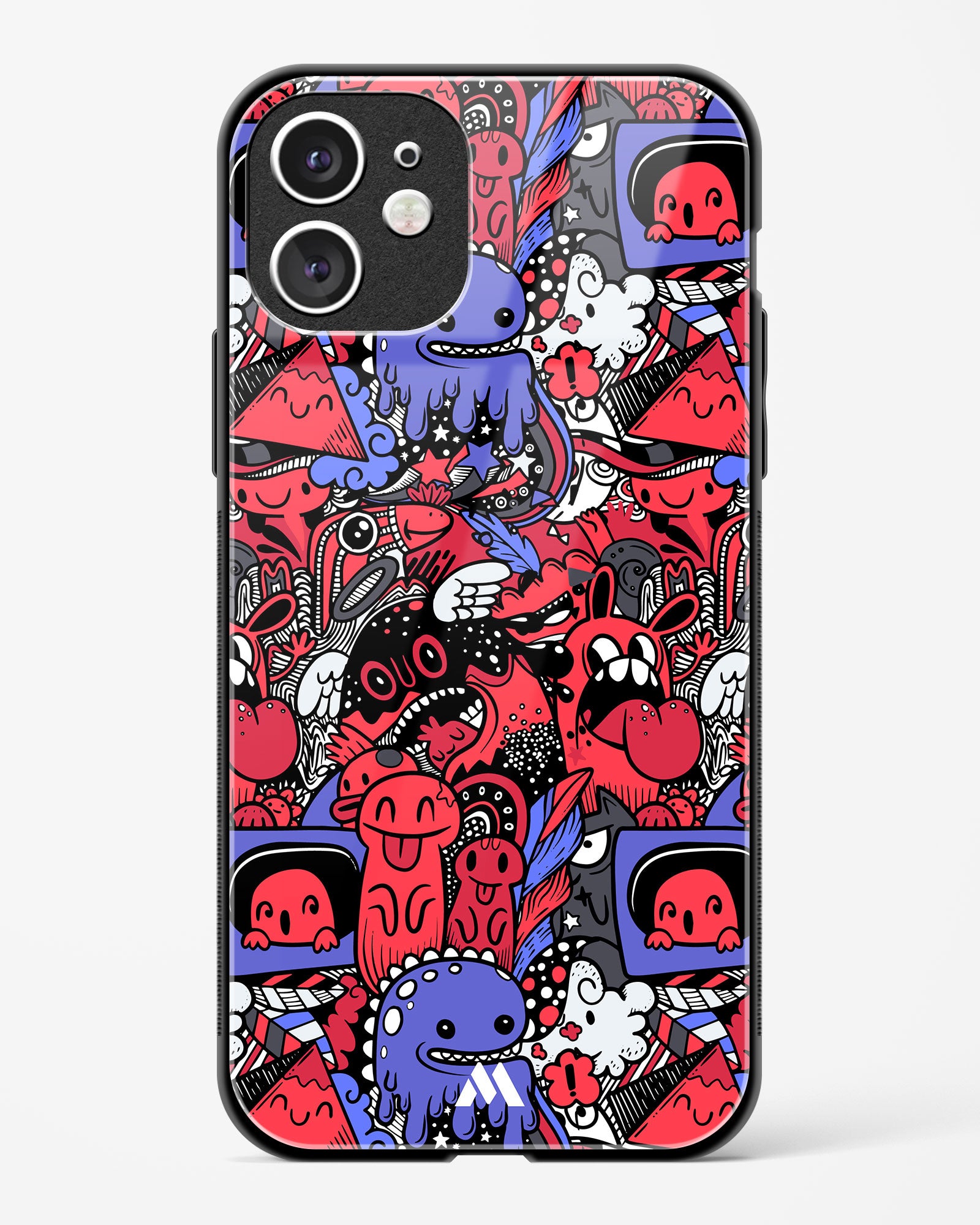 Playful Monster Doodles Apple Glass Case – Myxtur