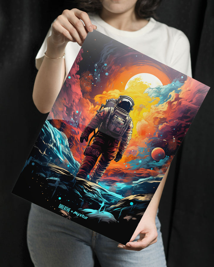 Technicolor Space Adventure [BREATHE] Metal-Poster – Myxtur