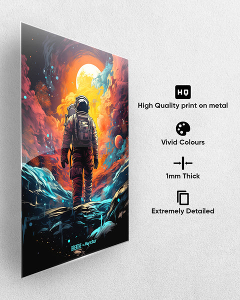 Technicolor Space Adventure [BREATHE] Metal Poster – Myxtur