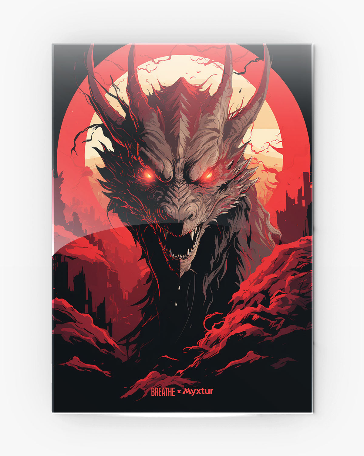 Nightmare Dragon [BREATHE] Metal-Poster – Myxtur