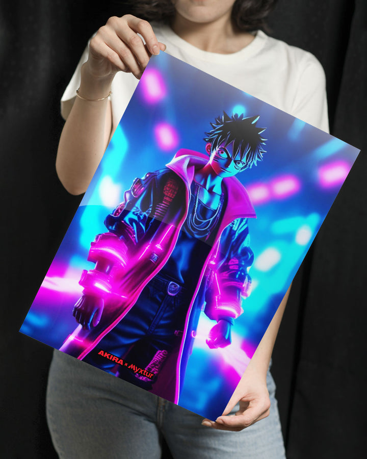 One Piece-Neon Luffy Metal Poster – Myxtur