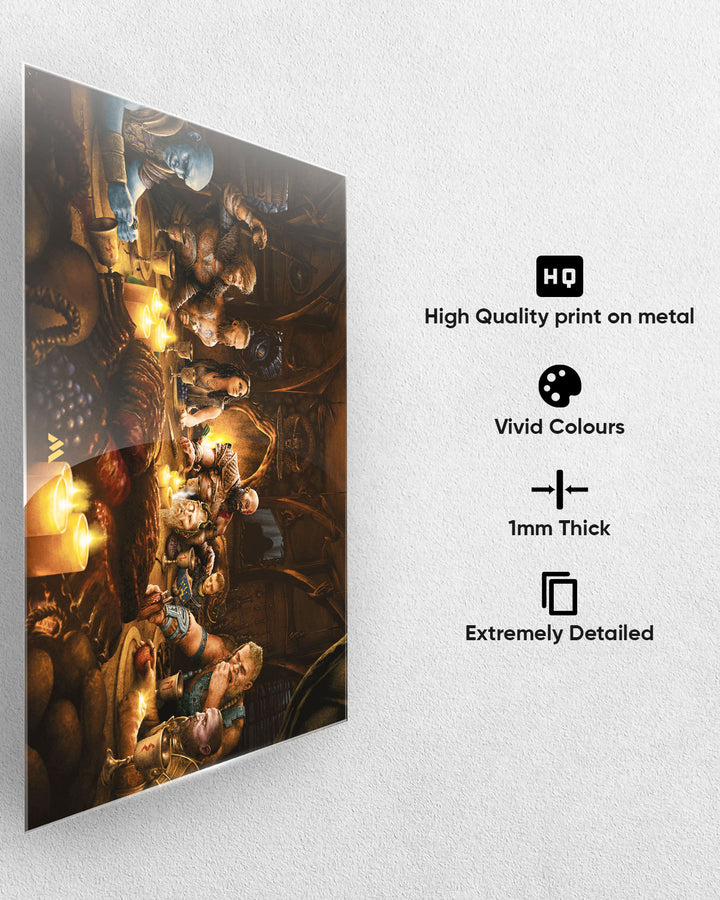 God of War-Last Supper Metal Poster – Myxtur