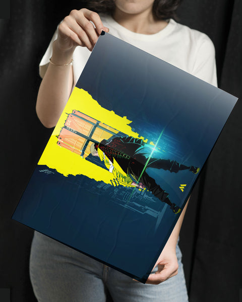 Cyberpunk David Metal Poster – Myxtur