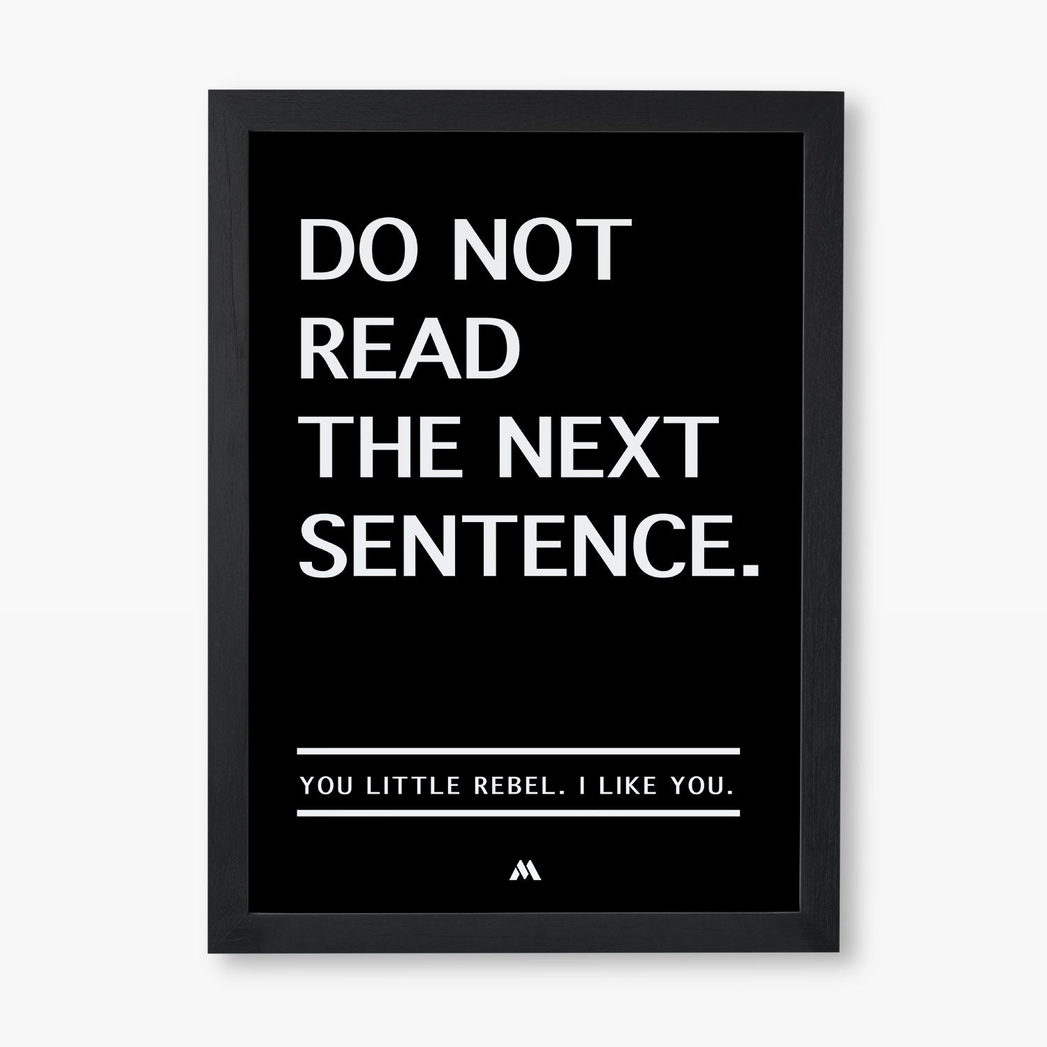 Do Not Read The Next Sentence Art-Poster – Myxtur