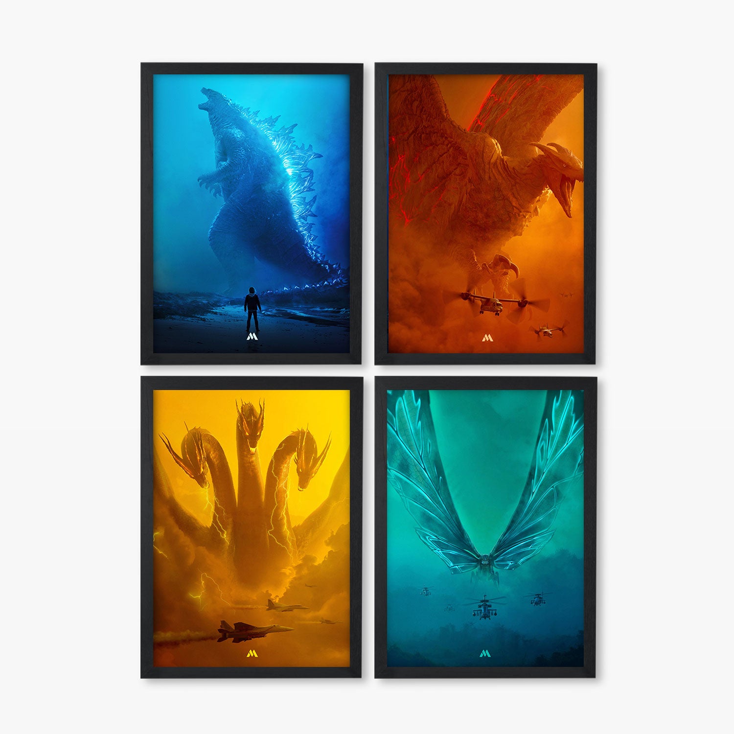 Godzilla and Friends Art Poster-Combo – Myxtur