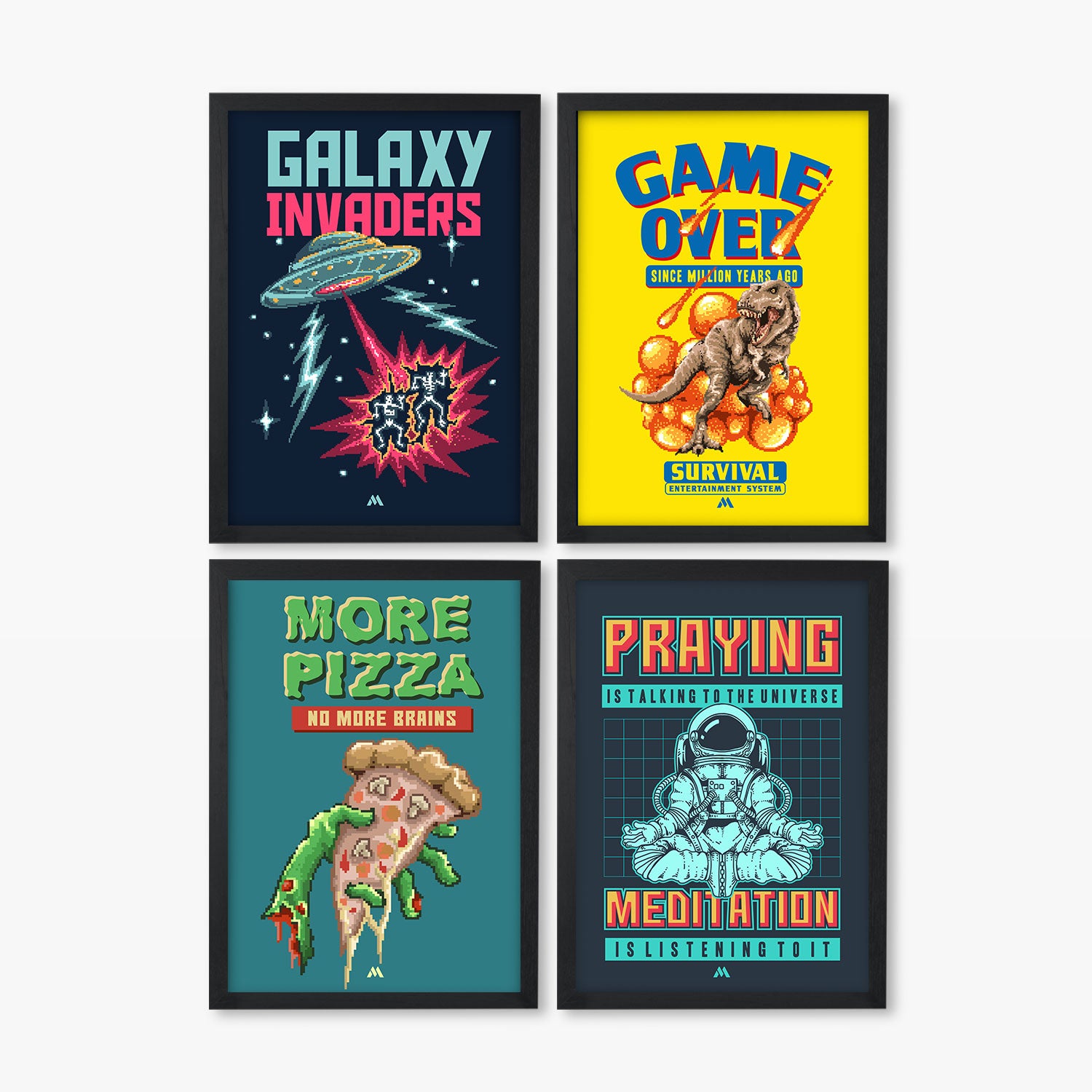 Retro Pixel Art Collection Art Poster-Combo – Myxtur