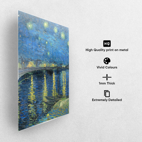 Starry Night Over the Rhone [Van Gogh] Metal-Poster – Myxtur