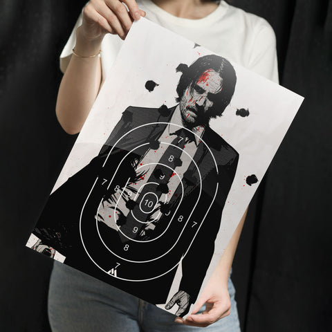 John Wick - Focus, Commitment and Sheer Will Metal-Poster – Myxtur