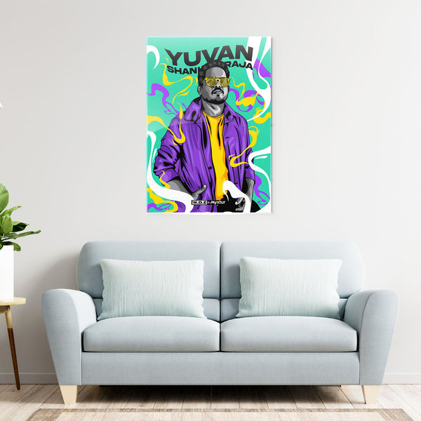Yuvan Shankar Raja Psychedelic Tribute [WDE] Metal Poster – Myxtur
