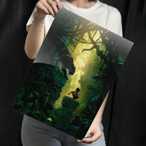 The Jungle Book-Mowgli and Bagheera Metal-Poster – Myxtur